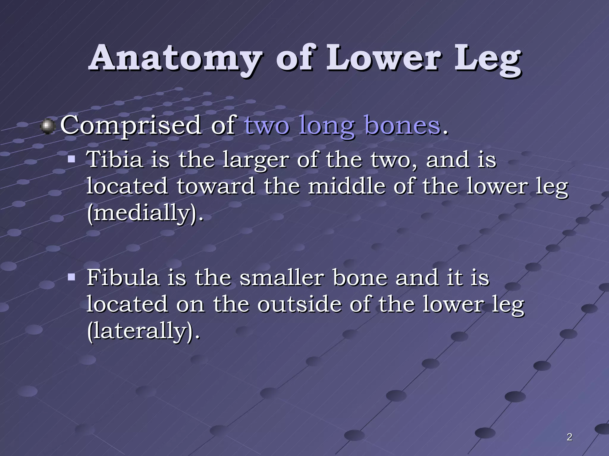 The lower leg and ankle f09 | PPT | Death, Injury, or Military Conflict ...