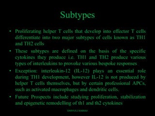 T Helper Cell Cytokine Profiles | PPTX