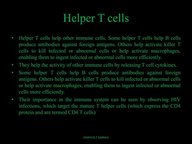 T Helper Cell Cytokine Profiles | PPTX