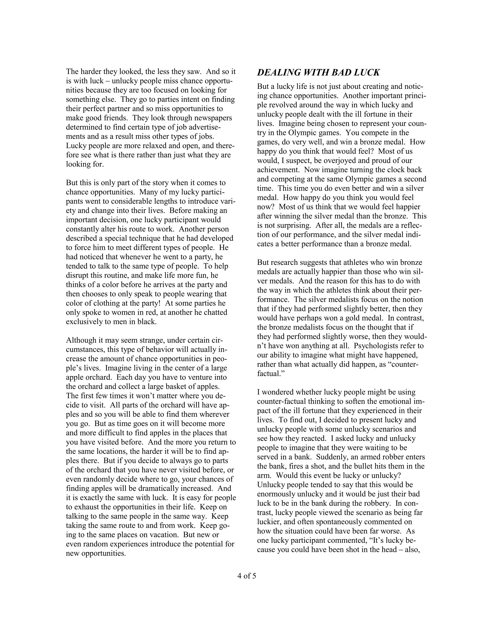 The luck factor | PDF