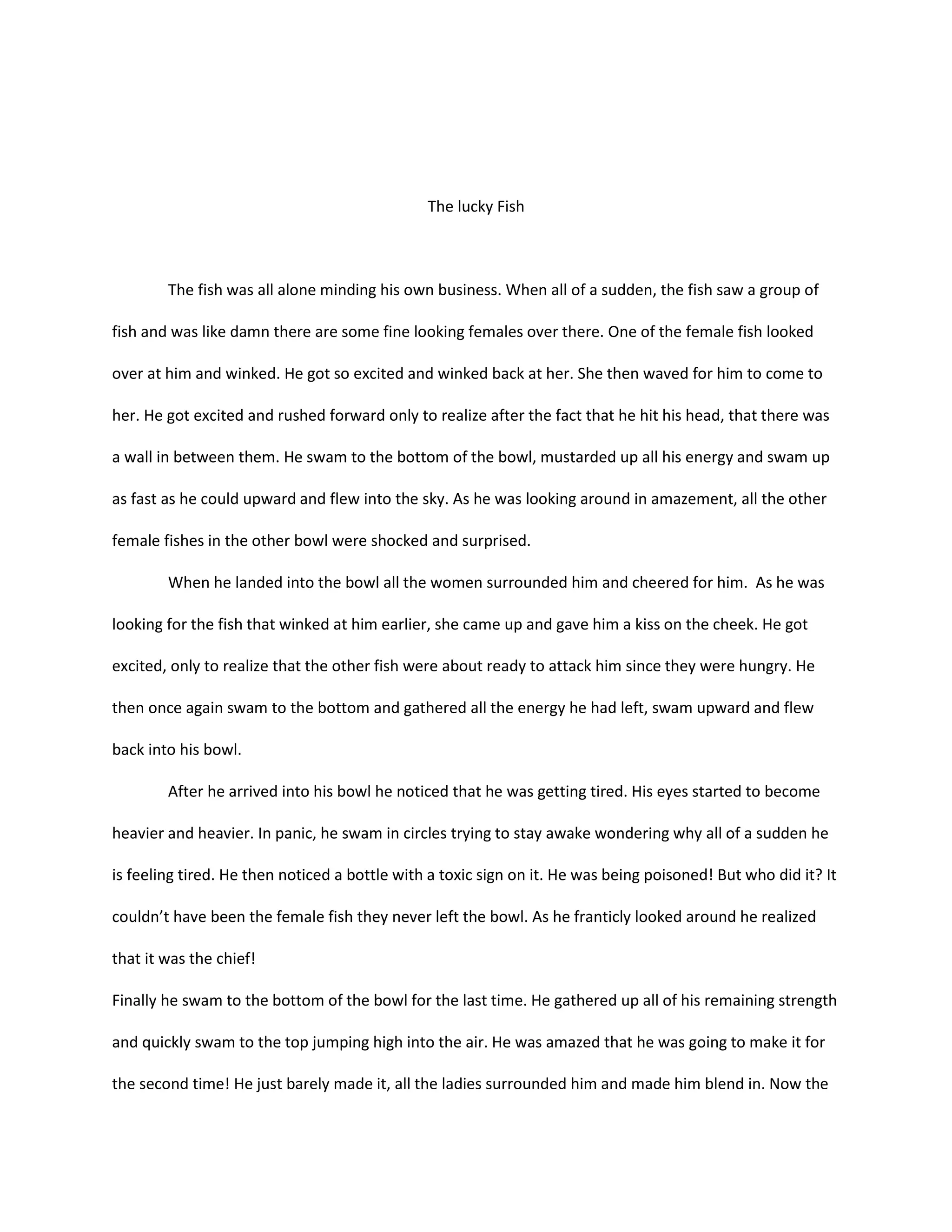 The lucky fish | DOCX