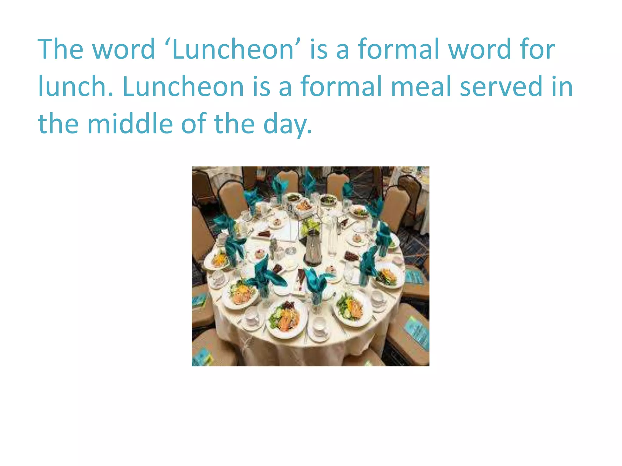 The Luncheon | PPTX | Dining Out | Food & Drink