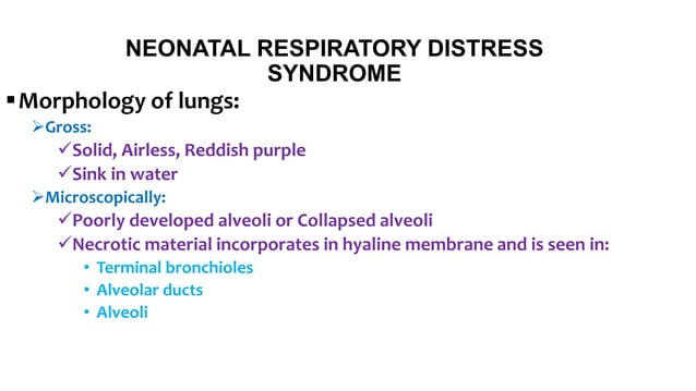 Respiratory Distress Syndrome (HYALINE MEMBRANE DISEASE) | PPTX