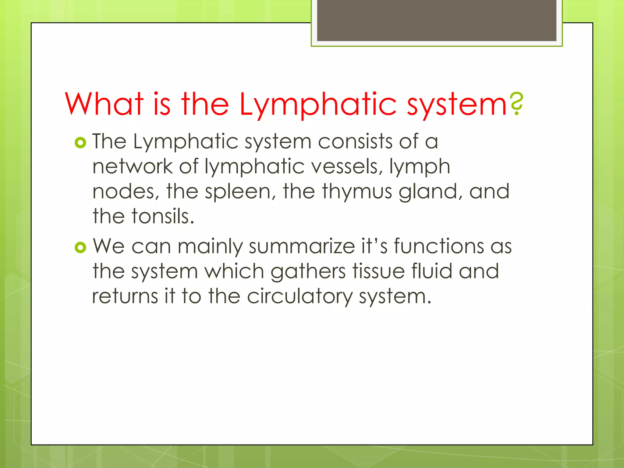 The lymphatic and immune system | PPTX | Allergies | Diseases and ...