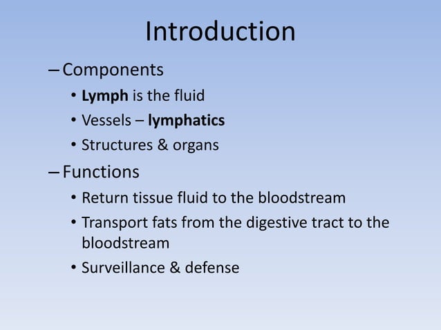 The Lymphatic System & Lymphoid Organs And Tissues | PPT