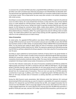 M-PESA – A KENYAN SWEET SUCCESS STORY | PDF