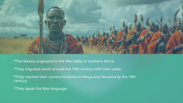 The Maasai. CULTURE PRESENSTATION FROM KENYA | PPTX
