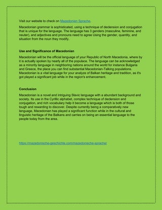 The Macedonian Language A Rich and Distinctive Slavic Language.pdf