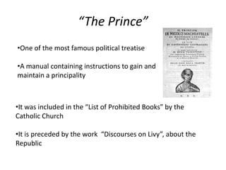 The Machiavelli’s Prince Lesson | PPTX