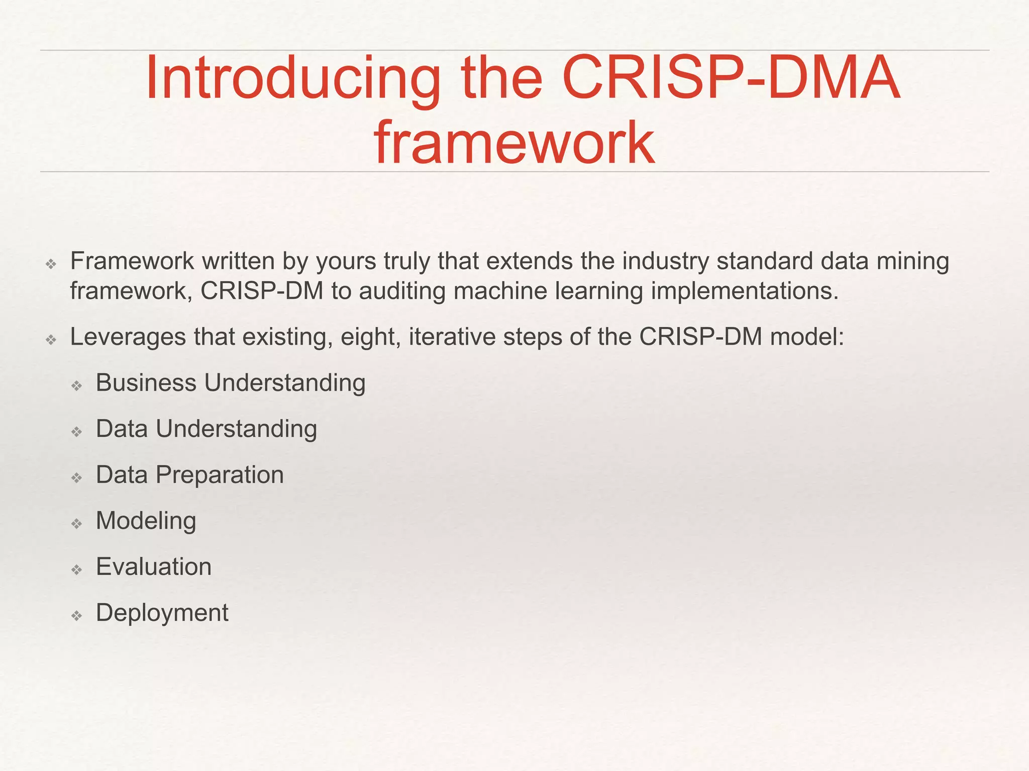 The Machine Learning Audit | PPTX