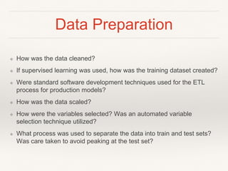 The Machine Learning Audit | PPTX
