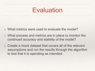 The Machine Learning Audit | PPTX