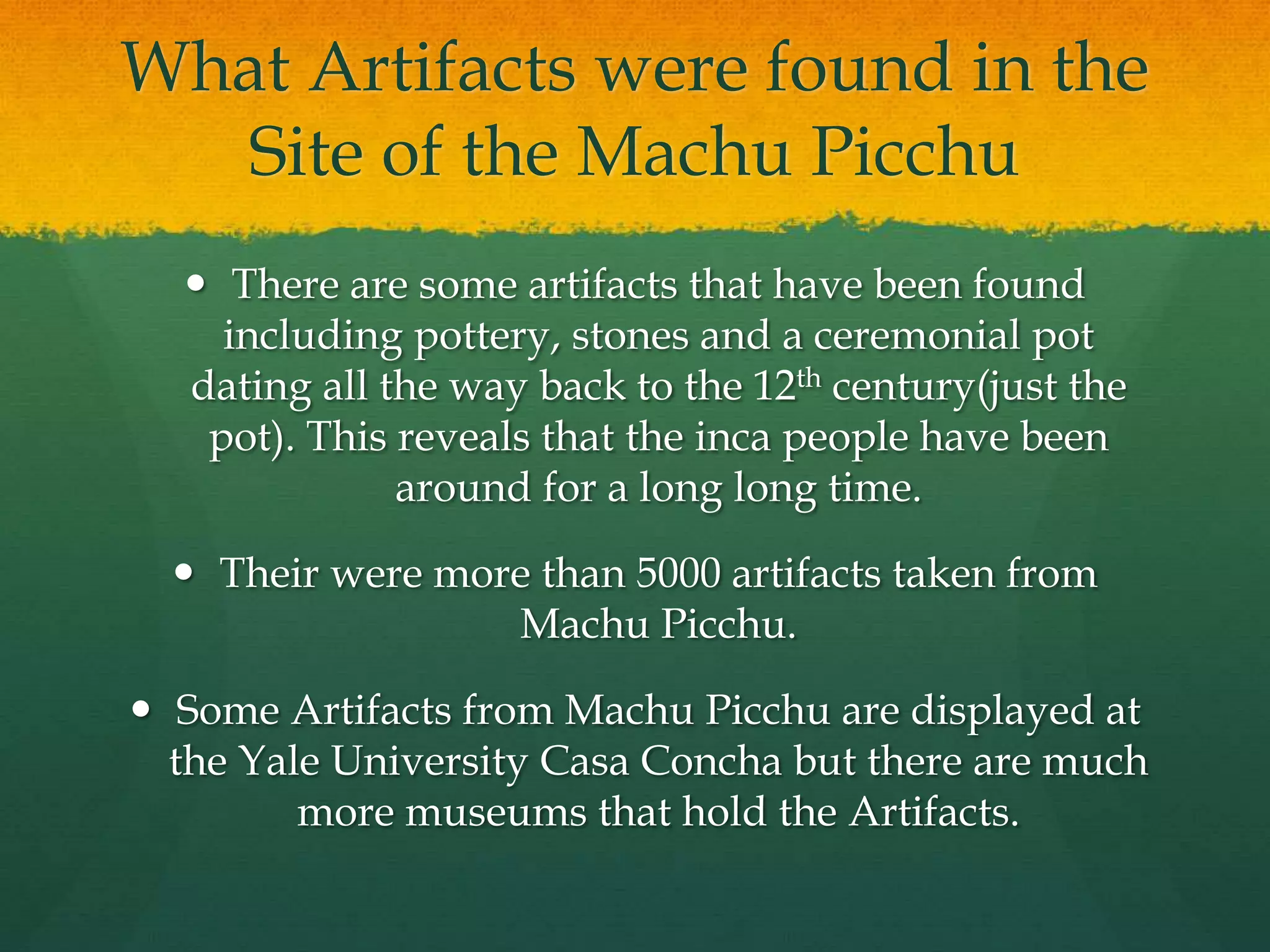 The machu picchu presentation | PPTX