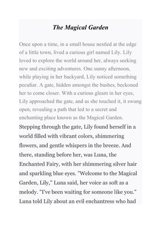 The Magical Garden.pdf-bed story for kids | PDF