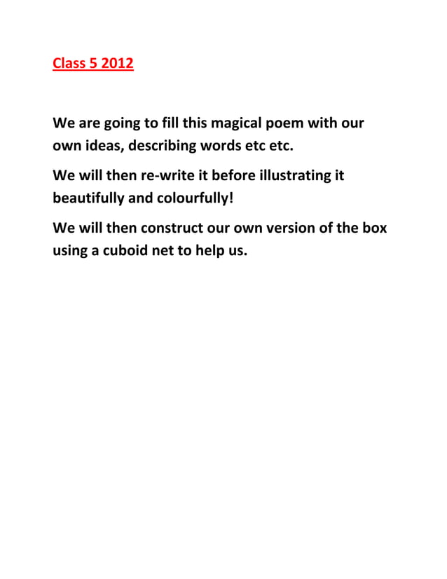 The magic box class5 web | PDF