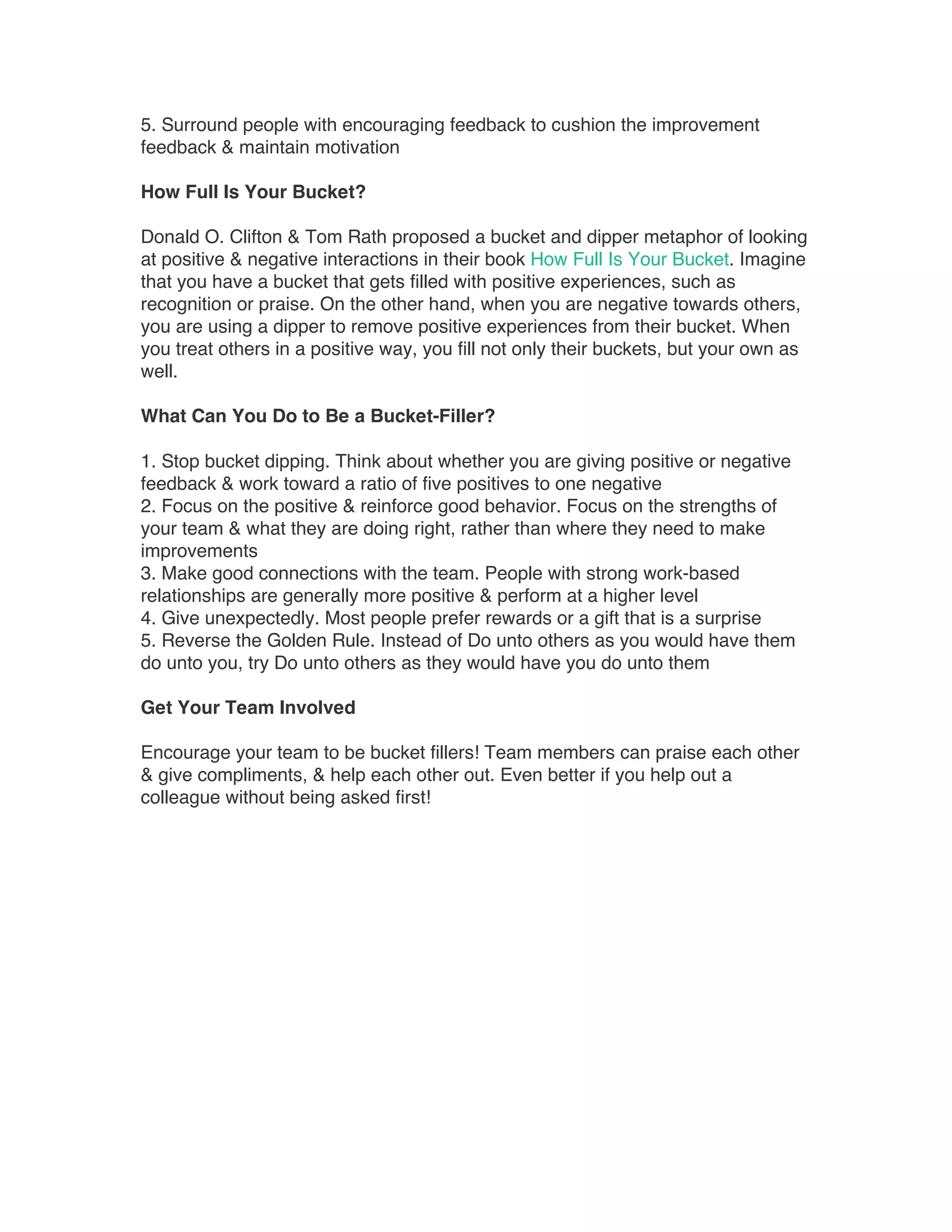 The Magic Feedback Ratio - Dr. John Gottman 5 to 1 | PDF