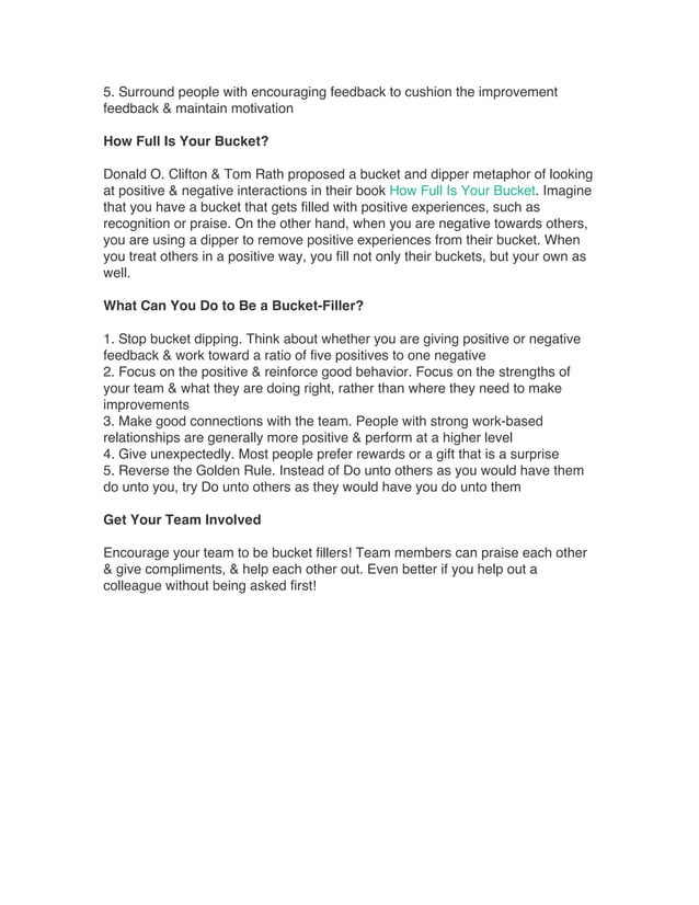 The Magic Feedback Ratio - Dr. John Gottman 5 to 1 | PDF | Mental ...