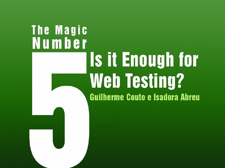 The Magic Number 5 - Analise