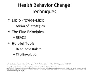 The Magic Of Behavior Change Handout | PPT