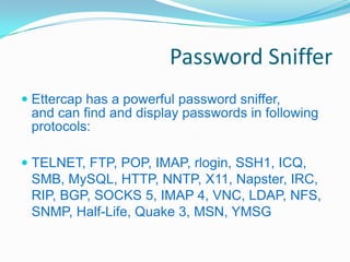 The magic of ettercap | PPTX | Information and Network Security | Computing