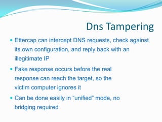 The magic of ettercap | PPTX | Information and Network Security | Computing
