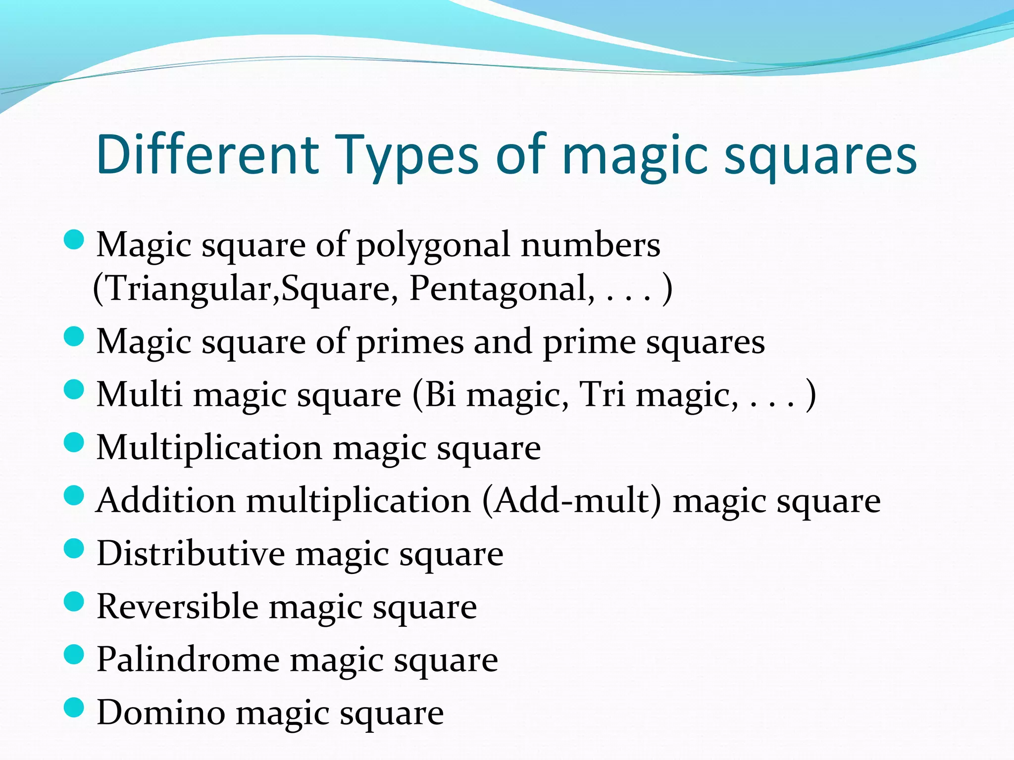 The magic of magic squares | PPT