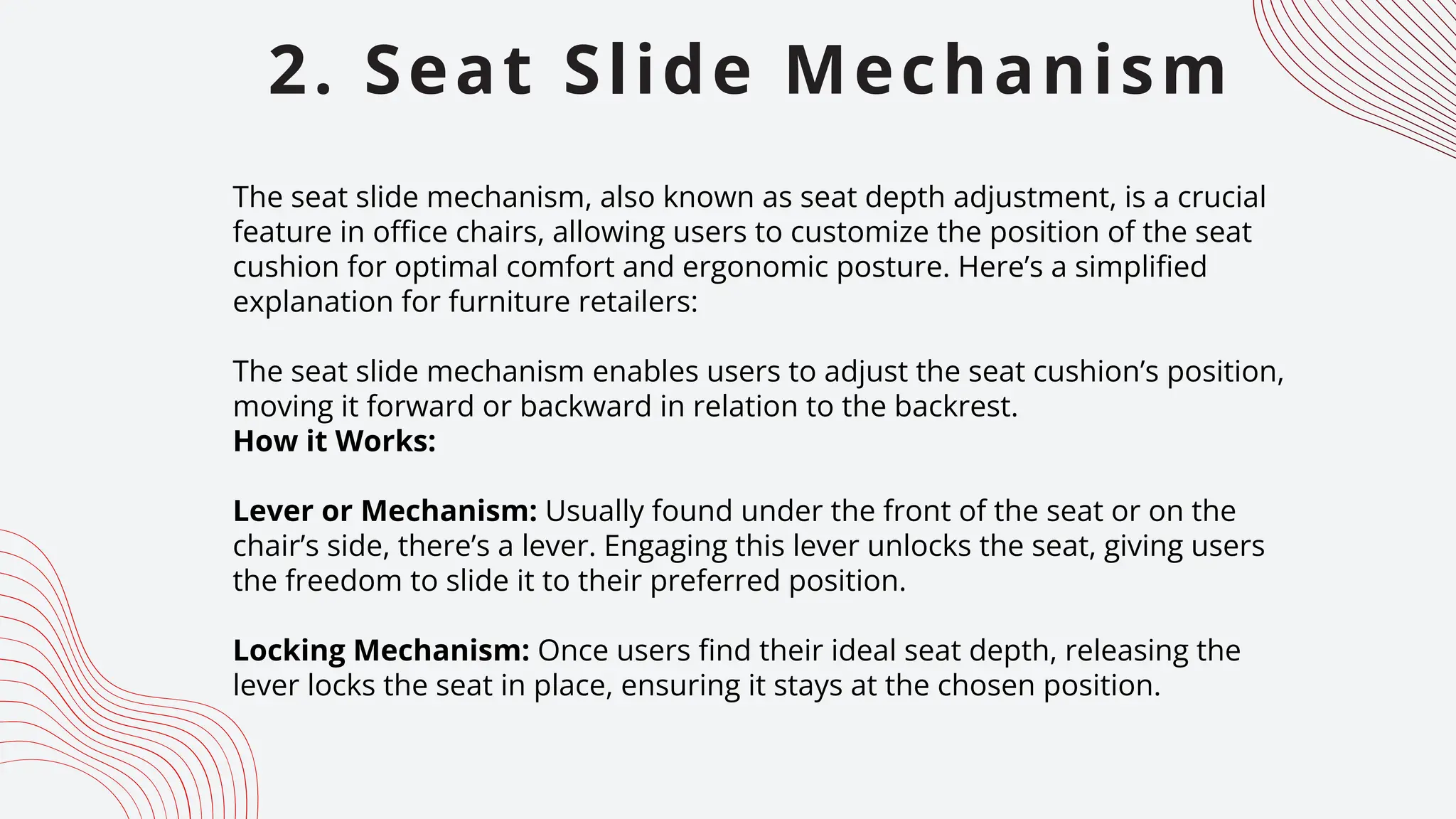 Different types of Office Chair Mechanisms | PDF