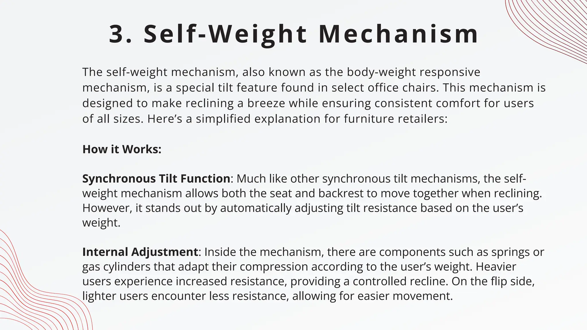 Different types of Office Chair Mechanisms | PDF