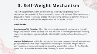 Different types of Office Chair Mechanisms | PDF