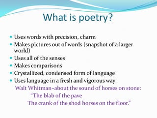 The magic of poetry for english language learners | PPTX