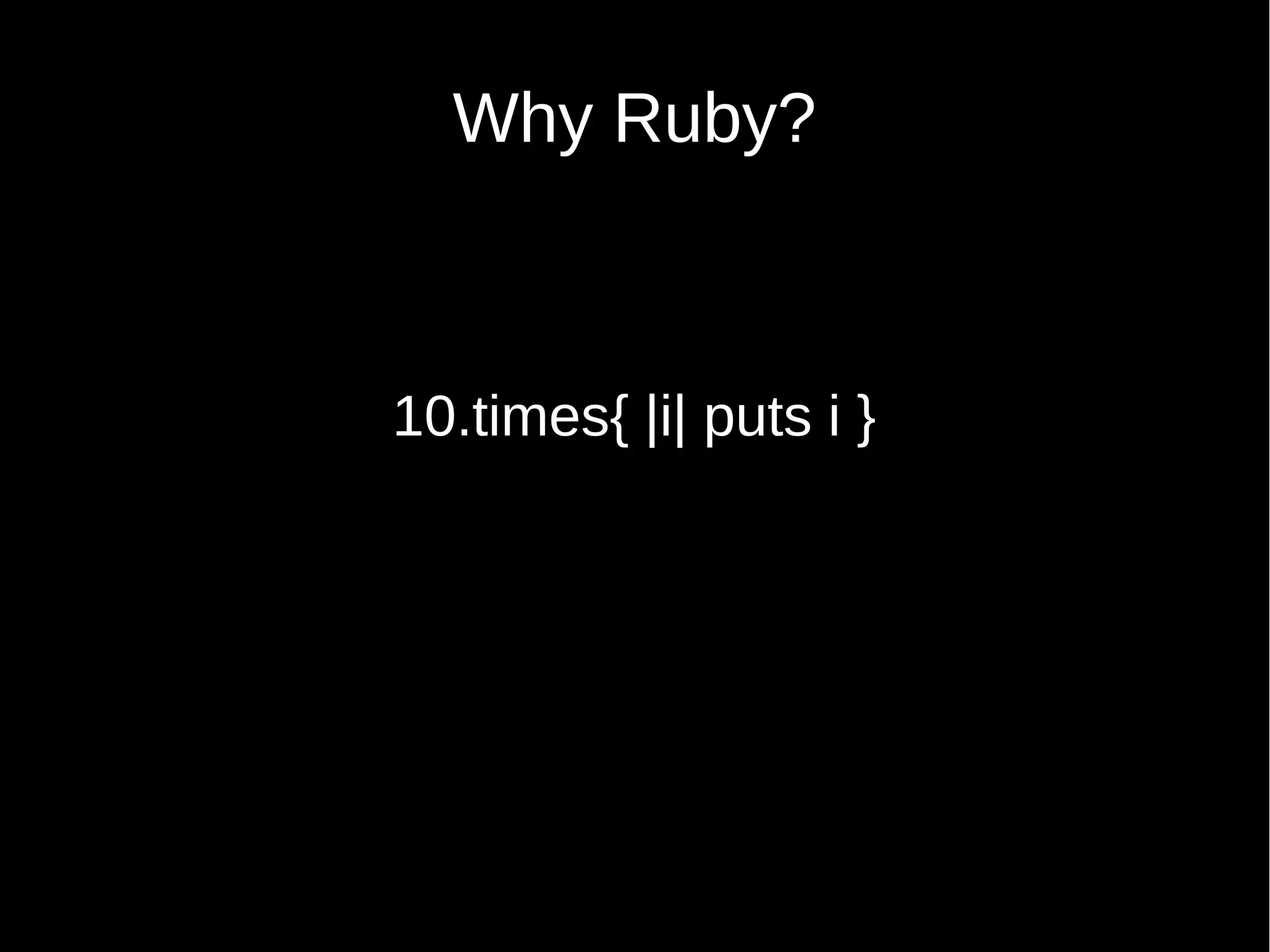 The magic of ruby | ODP | Programming Languages | Computing