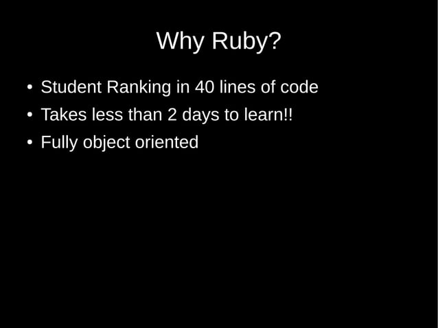 The magic of ruby | ODP | Programming Languages | Computing