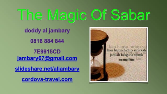 The magic of Sabar | PPT