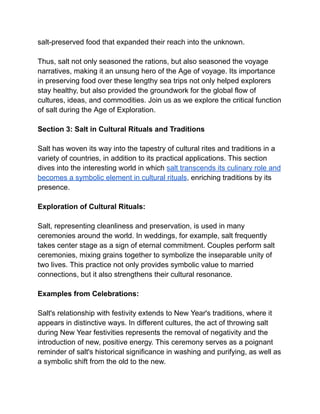 The Magic of Salt: Adventures Etched in Human History | PDF