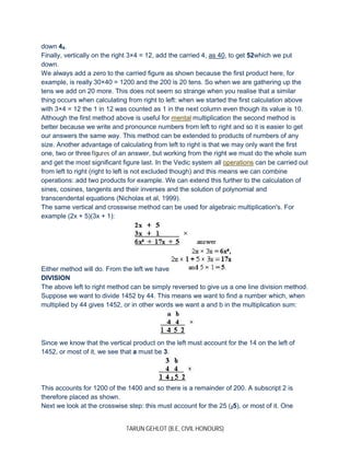 The magic of vedic maths | PDF