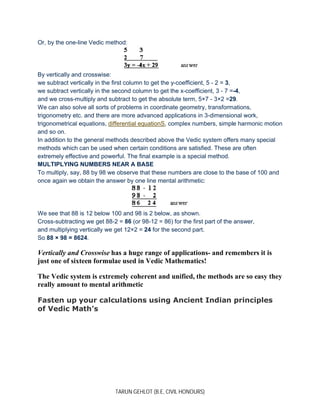 The magic of vedic maths | PDF