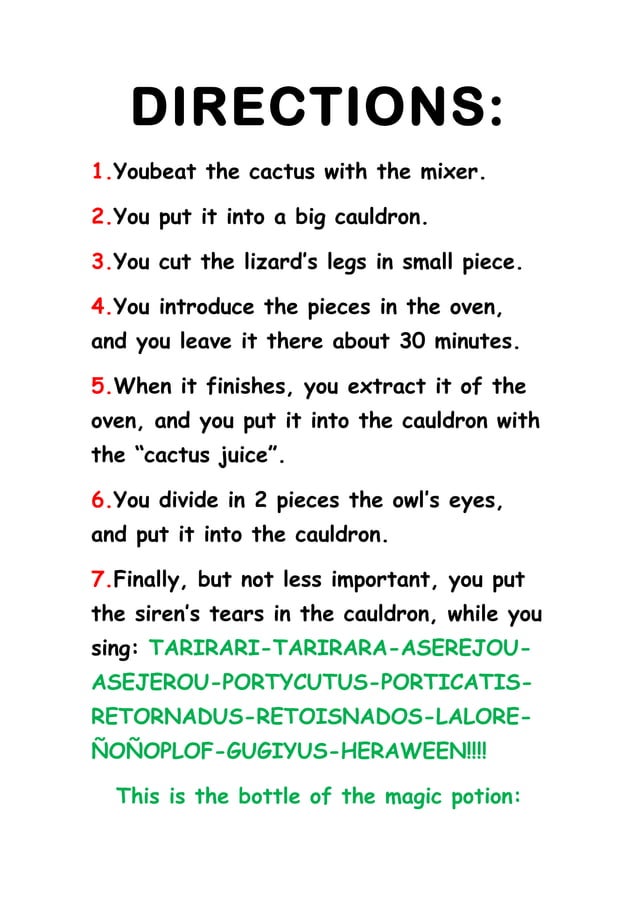 The Magic Potion | PDF