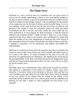 The magic story | PDF