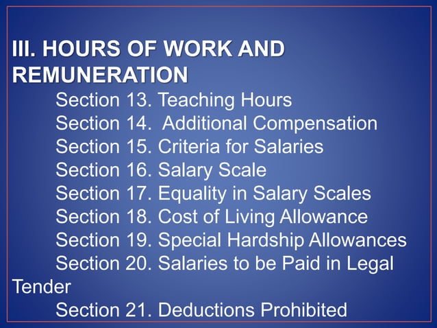 Ed110 The Magna Carta for Public School Teachers (RA 4670) | PPTX | Law