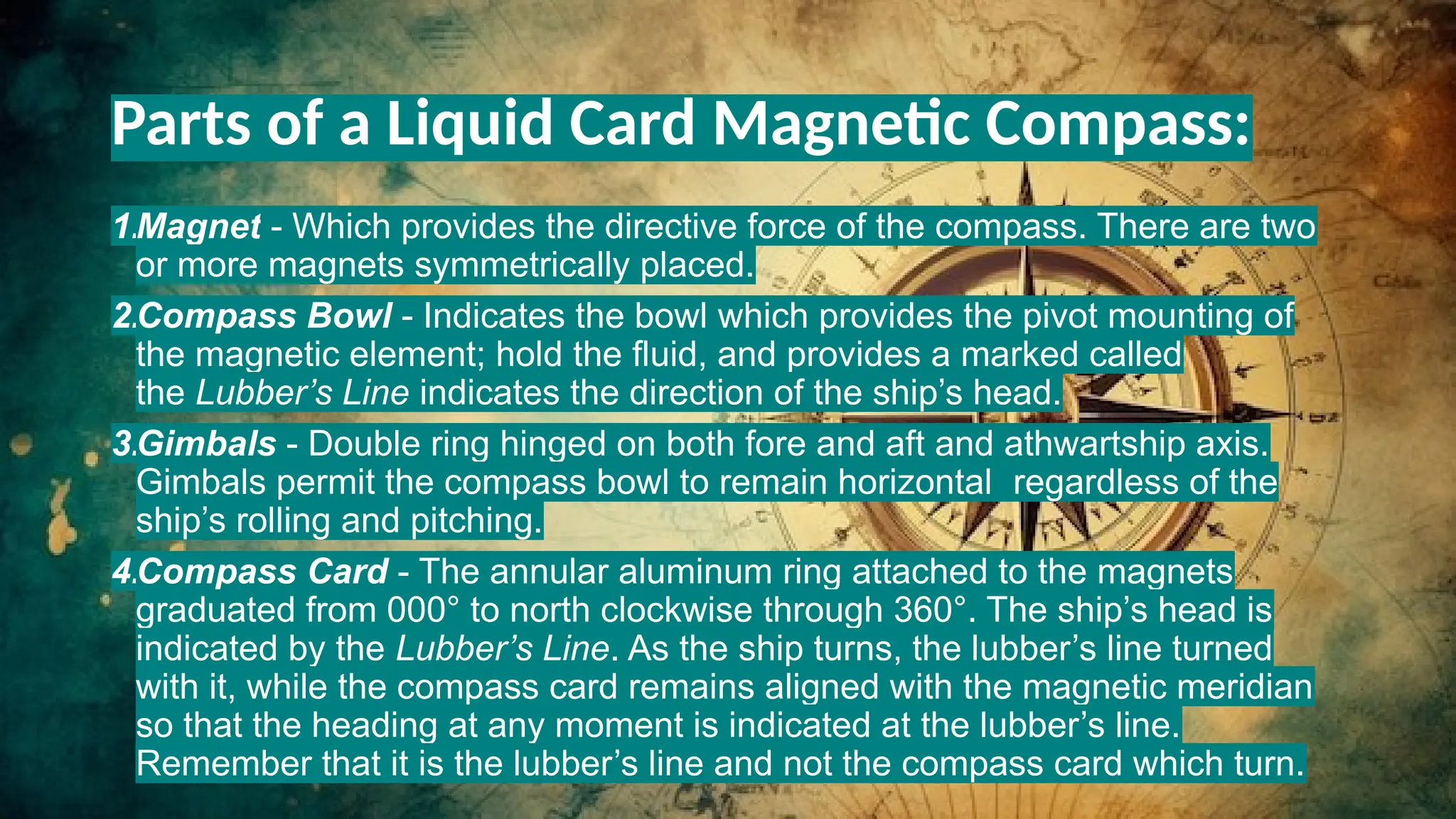 NAVIGATION 1: THE MAGNETIC COMPASS AND ITS USES.pptx