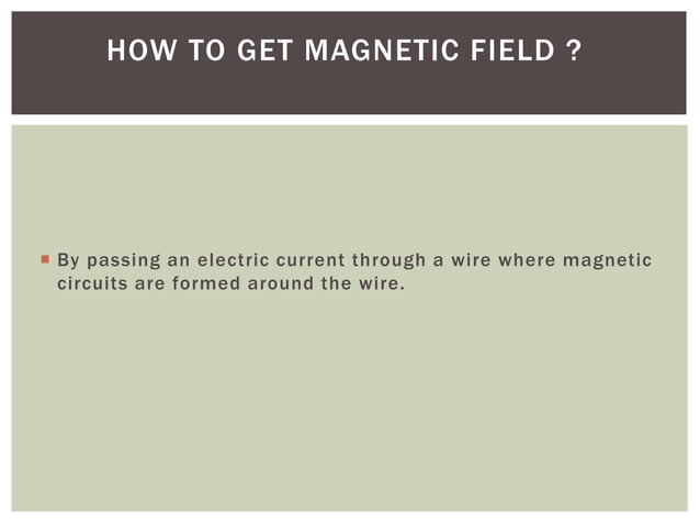 The magnetic field.pptx ctl | PPTX