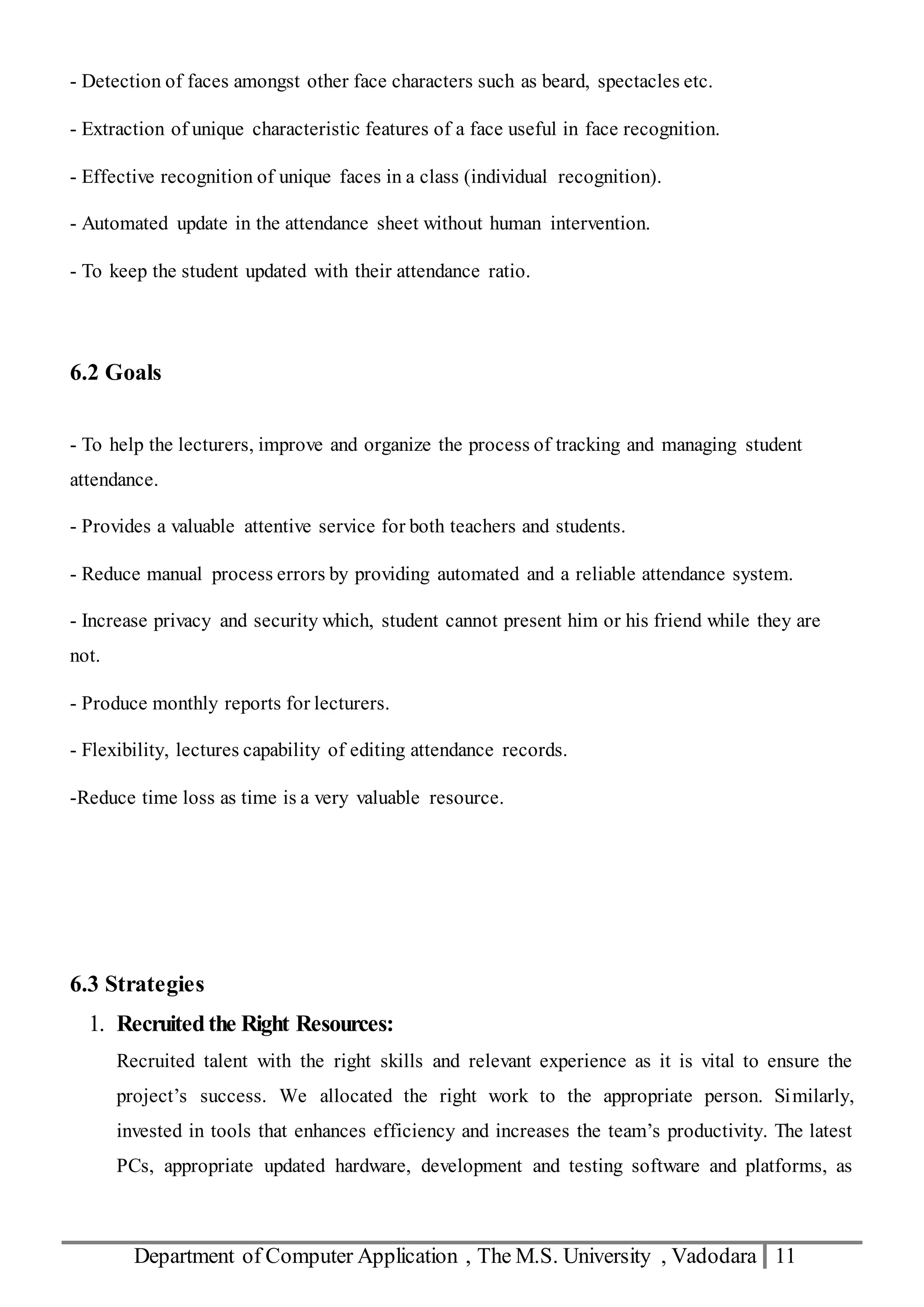 Face Recognition Attendance System | DOCX