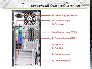 The main components of the system unit pc | PPTX