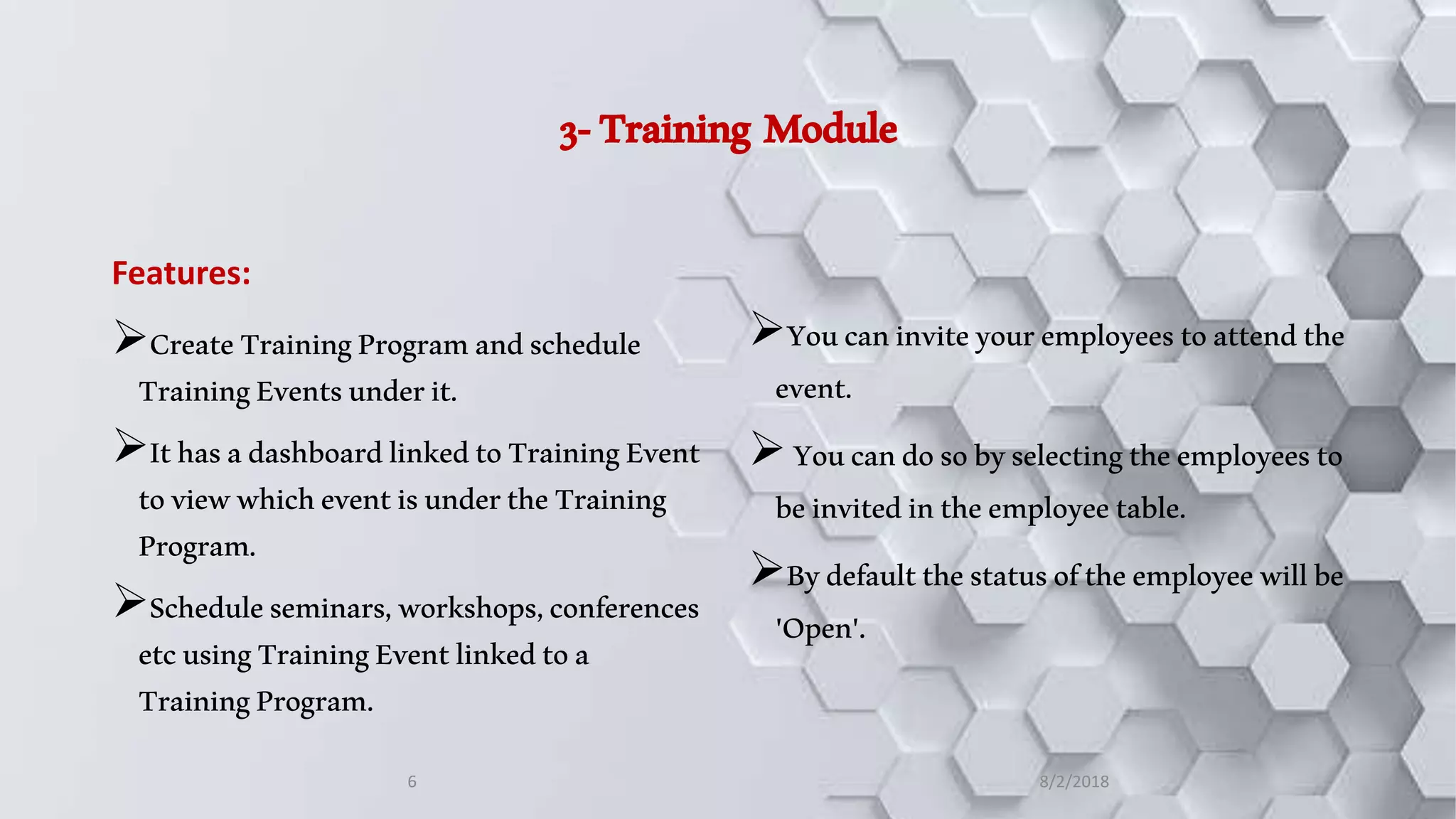 Main features of 4 ERP-HR Modules | PPT