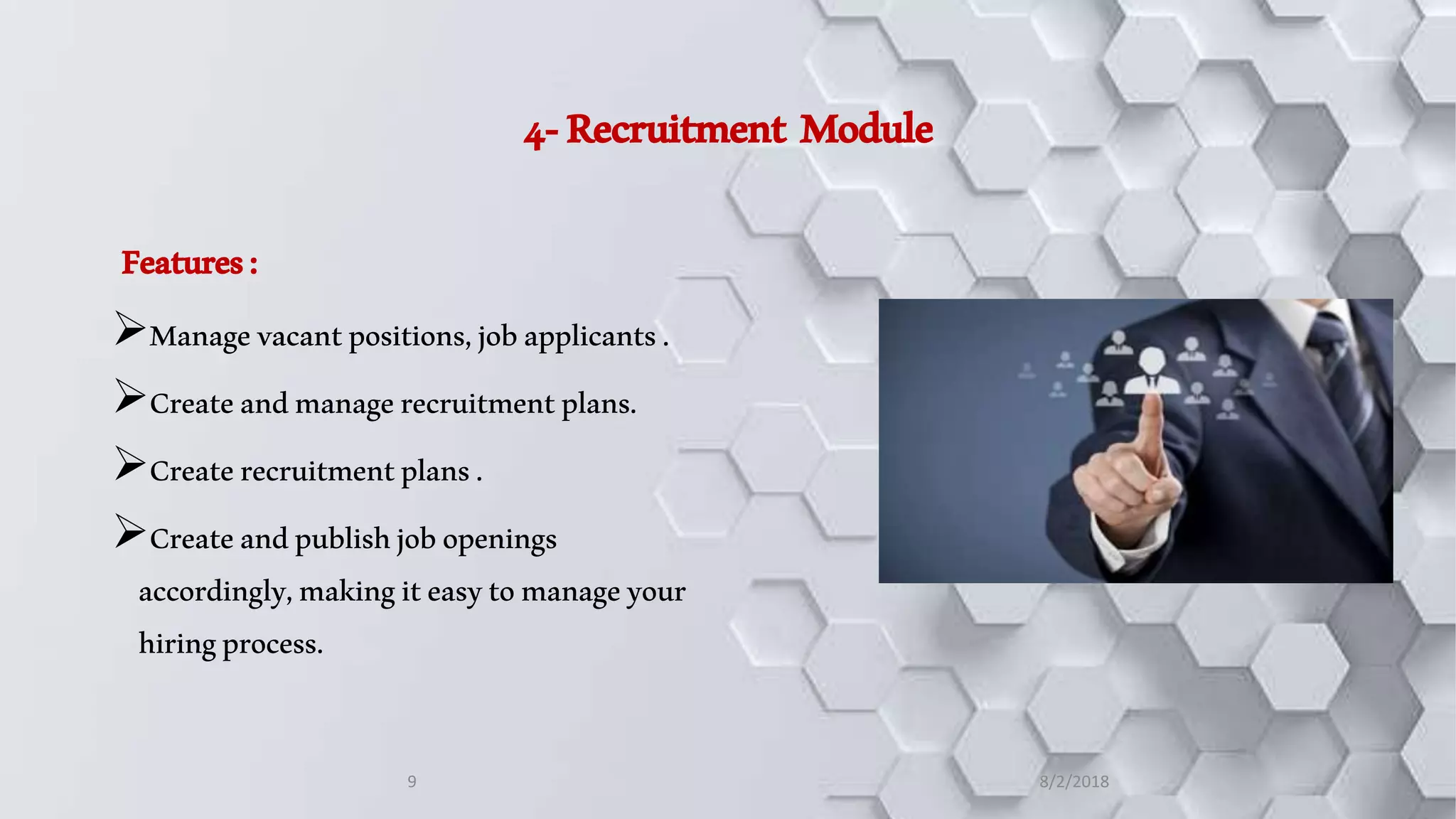 Main features of 4 ERP-HR Modules | PPT