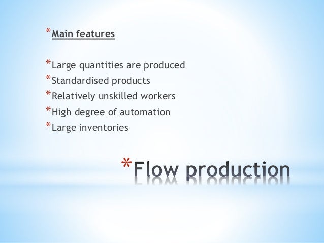 The main methods of production