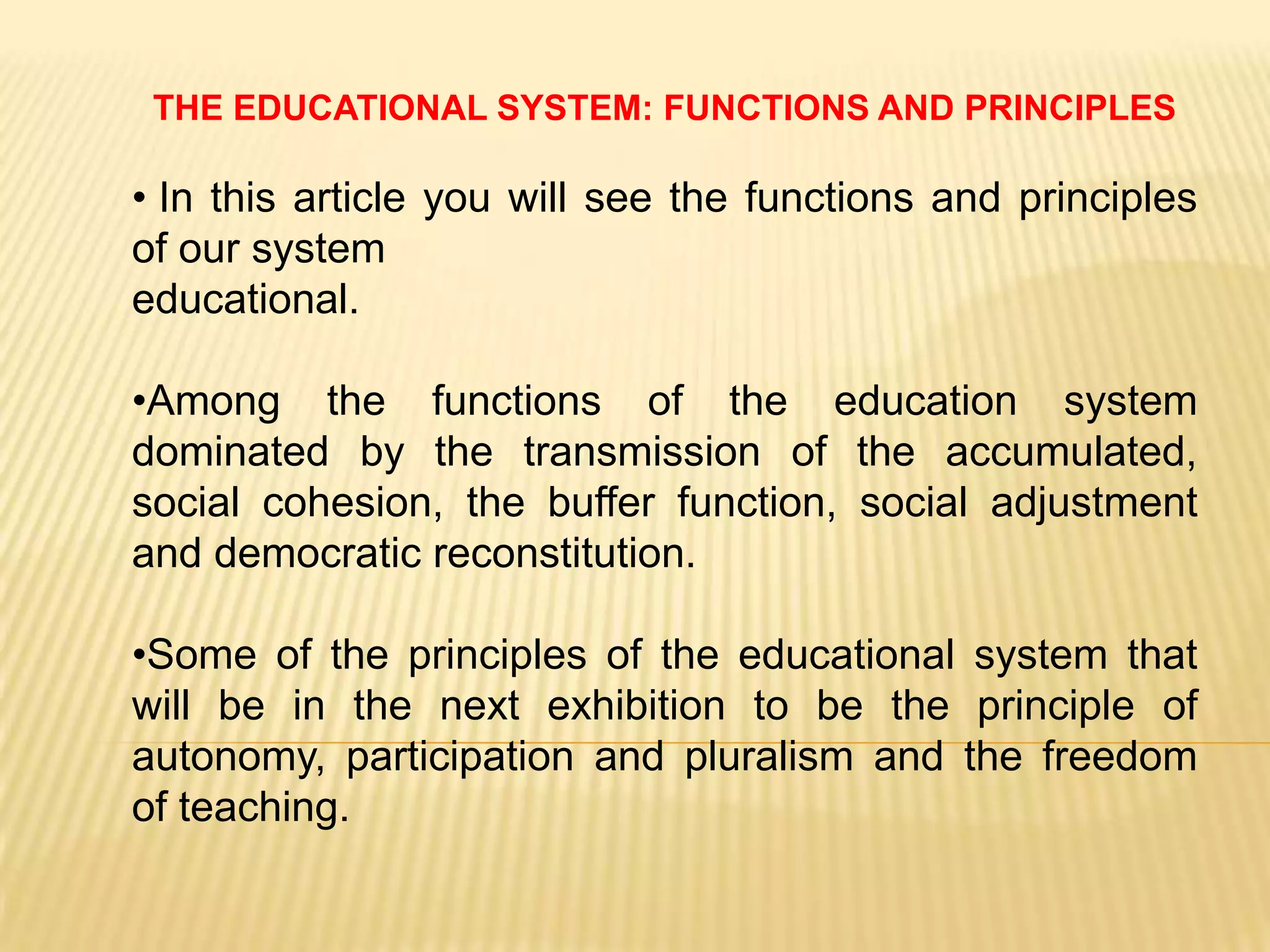 The main principles of education by Jessica Salguero | PPT
