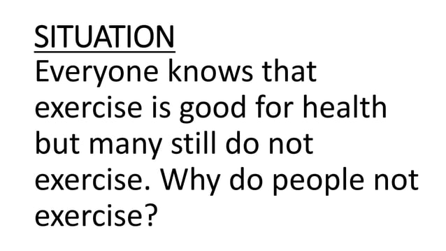 The main reason why people do not exercise | PDF