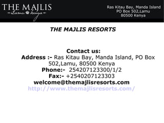 The Majlis is Recognized as One of the Luxury Resorts in Africa for its ...
