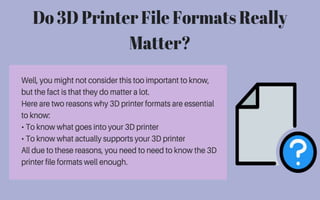 The Major 3D Printing File Formats | PPTX